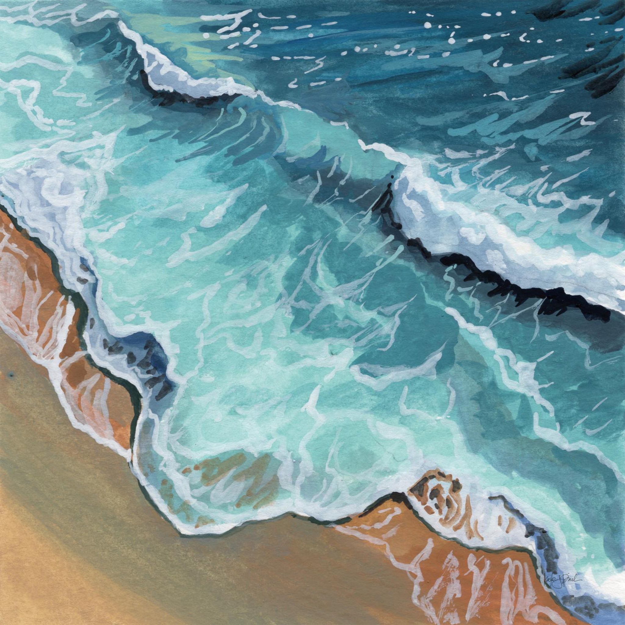 Perfect Soothing Waves|Canvas Wall Art Print,Poster Print