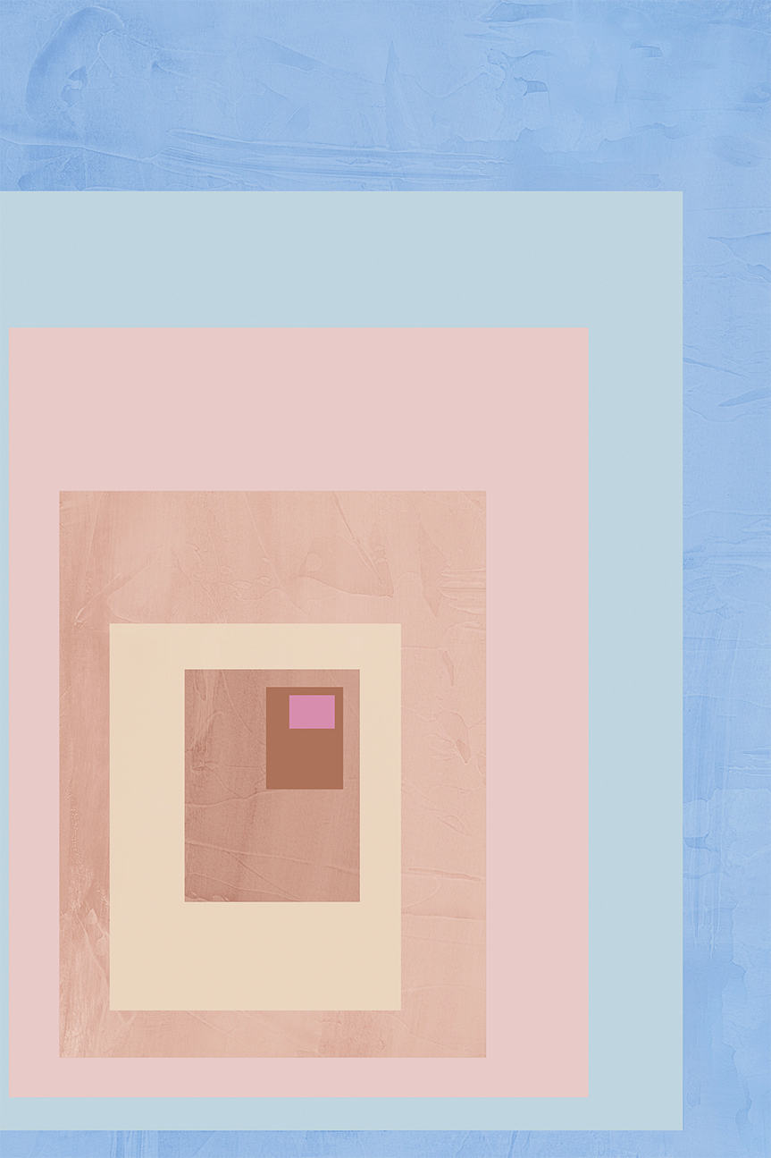 Pink Block Colour, Style A , By JL Design |Wall Art Print Framed