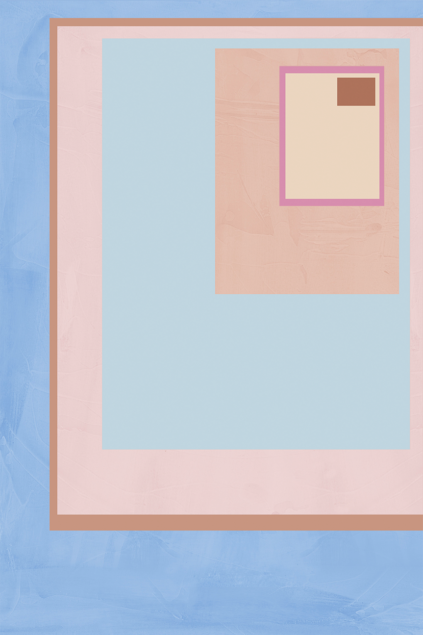 Pink Block Colour, Style B , By JL Design |Wall Art Print Framed