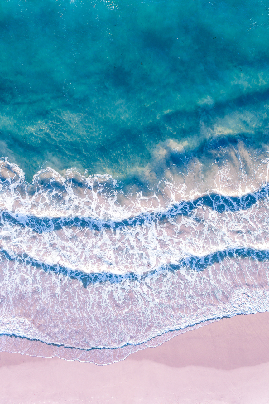 Pink Shores , By Richard Podgurski,Wall Art Canvas Print, Poster,Range