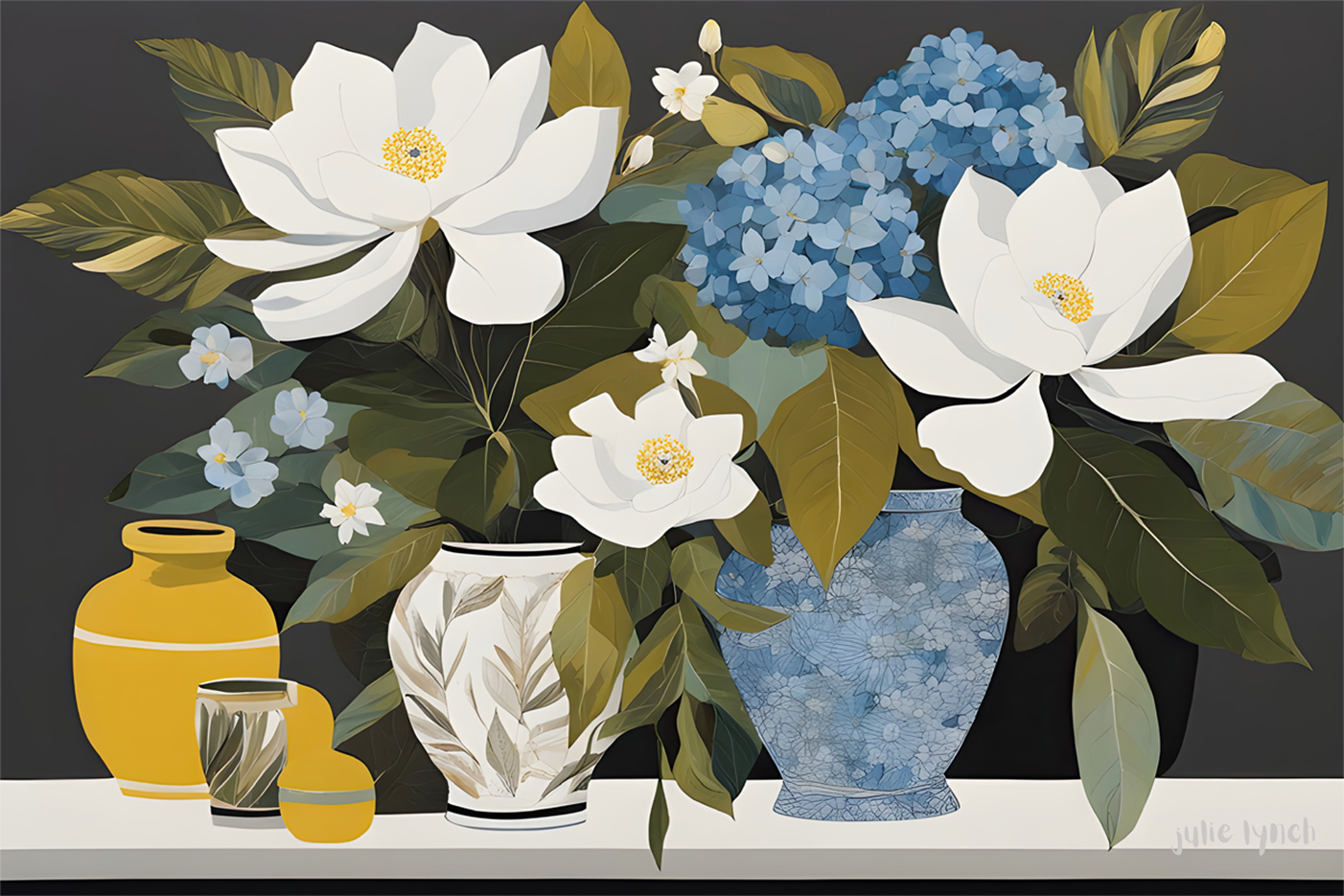 Pots of Splendour , By Julie Lynch |Wall Art Print Framed Canvas