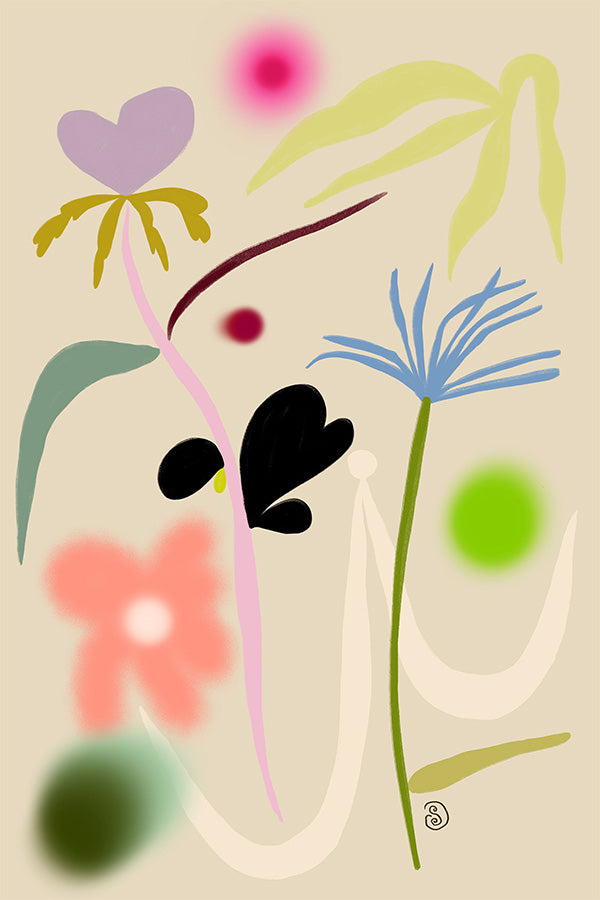 QUIET FLOWERS DANCE|Canvas Wall Art Print,Poster Print