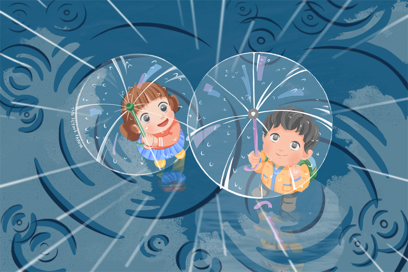 Rain |Wall Art Print Framed Canvas Poster