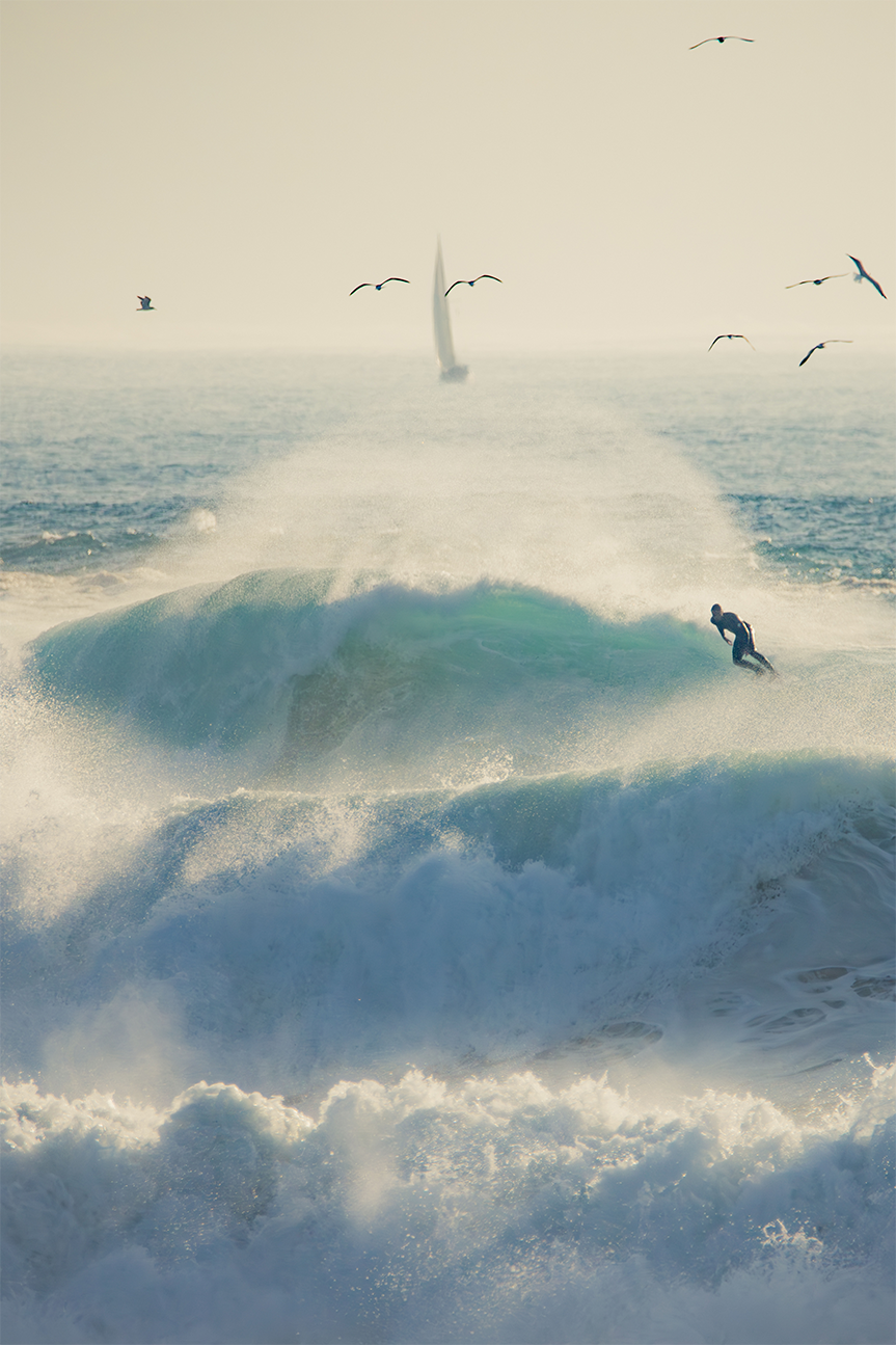 Riding The Wave , By Richard Podgurski,Wall Art Canvas Print,