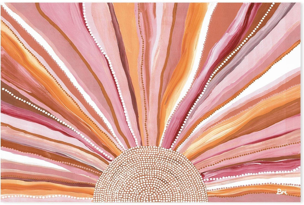 Rising Sun, Bold Earthy Tones , By Bri Chelman |Wall Art Print Framed
