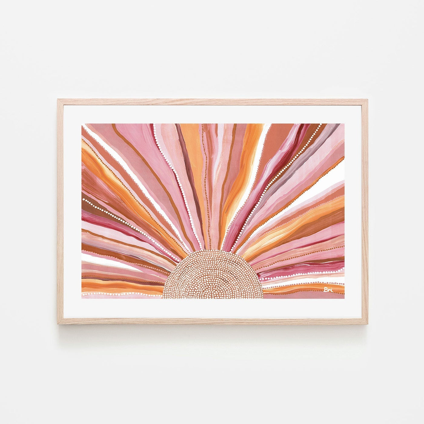 Rising Sun, Bold Earthy Tones , By Bri Chelman,Wall Art Canvas Print,
