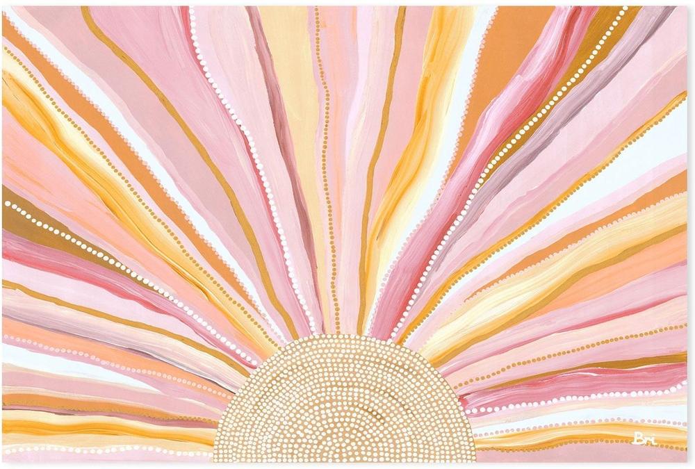Rising Sun, Bright Earthy Tones , By Bri Chelman |Wall Art Print
