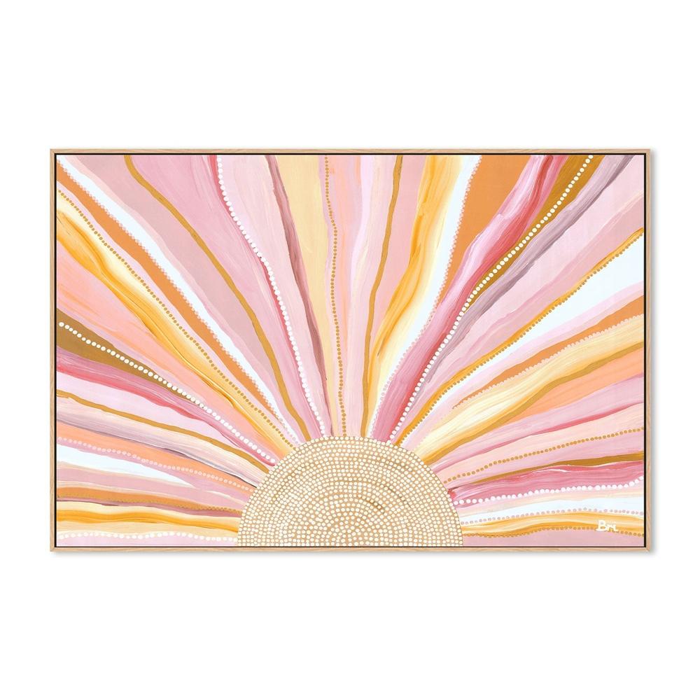 Rising Sun, Bright Earthy Tones , By Bri Chelman,Wall Art Canvas
