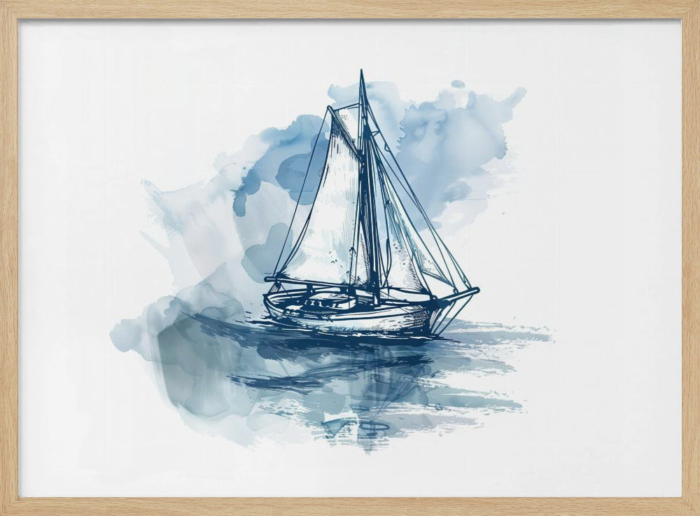 Sailboat |Wall Art Print Framed Canvas Poster