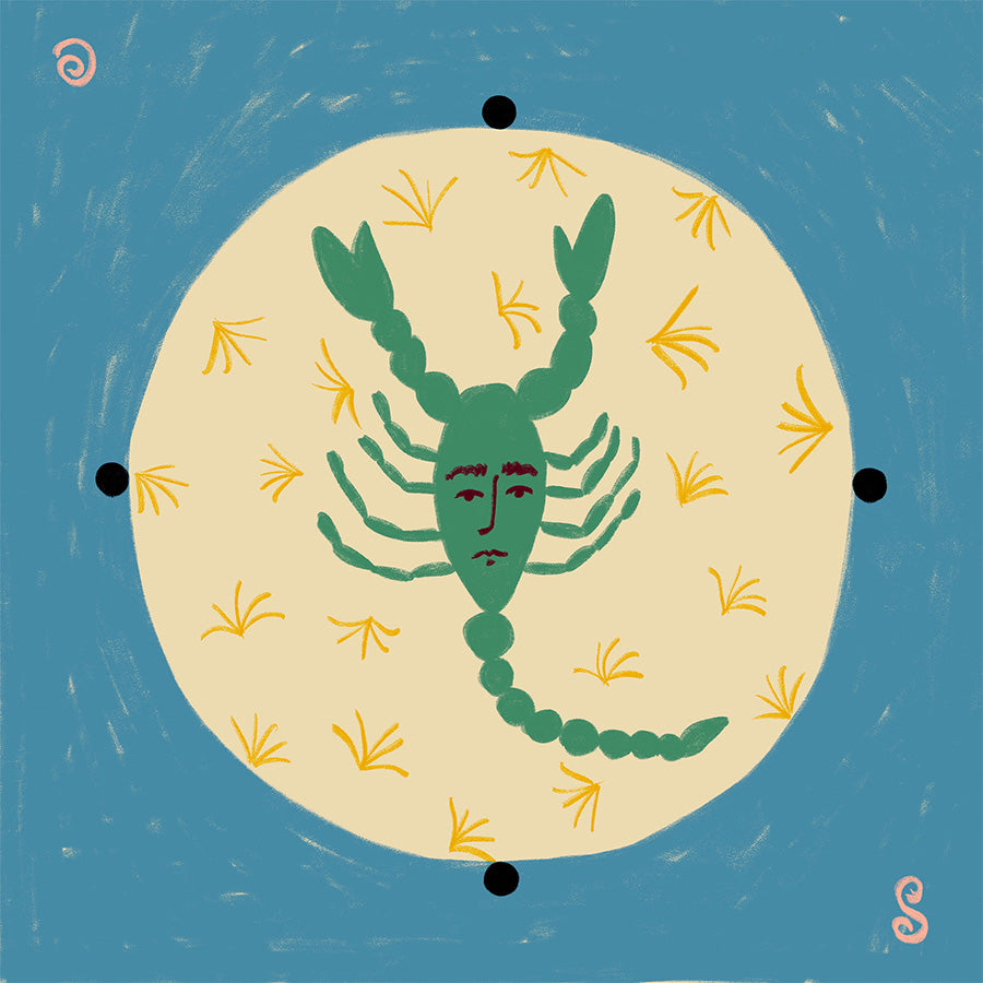 Scorpion With A Human Face|Canvas Wall Art Print,Poster Print