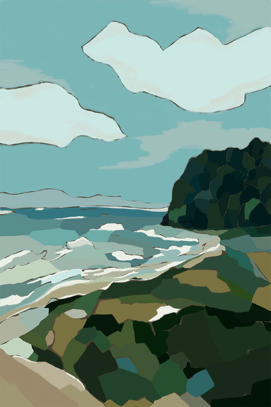 Seashore Splendour , By Nikita Jariwala |Wall Art Print Framed Canvas