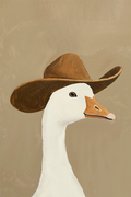 Silly Cowboy , By Lady Hana |Wall Art Print Framed Canvas Poster