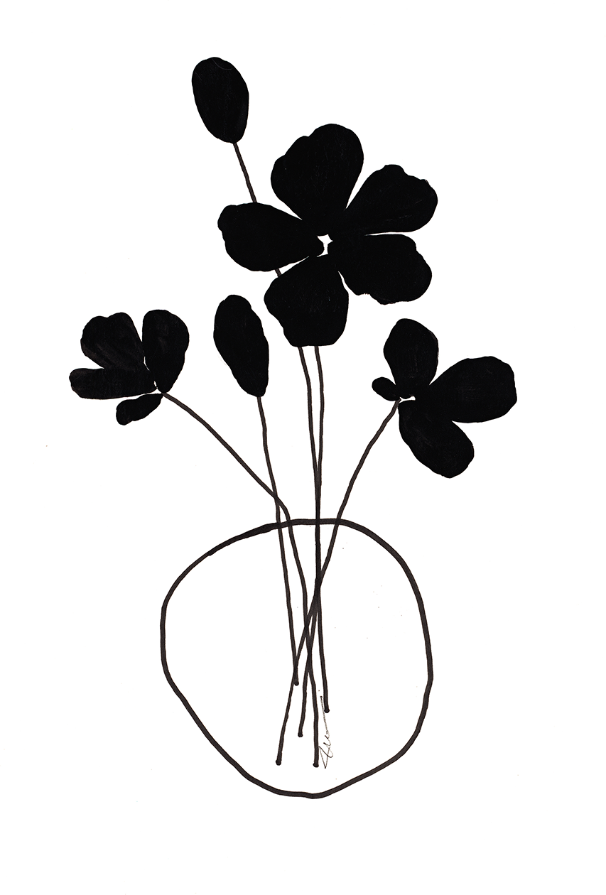 Simplicity Florals , By Filippo Loco,Wall Art Canvas Print,