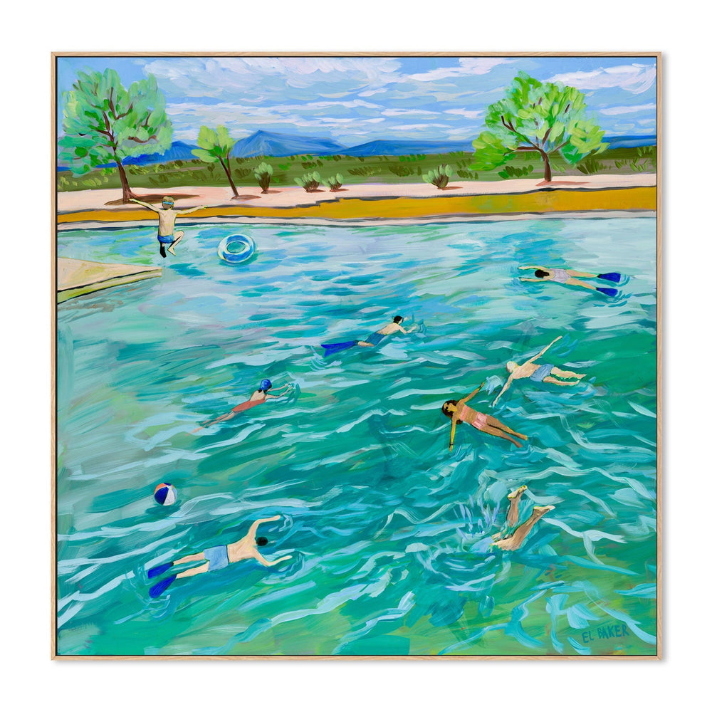 Swimming Party , By Eleanor Baker,Wall Art Canvas Print, Poster,Range