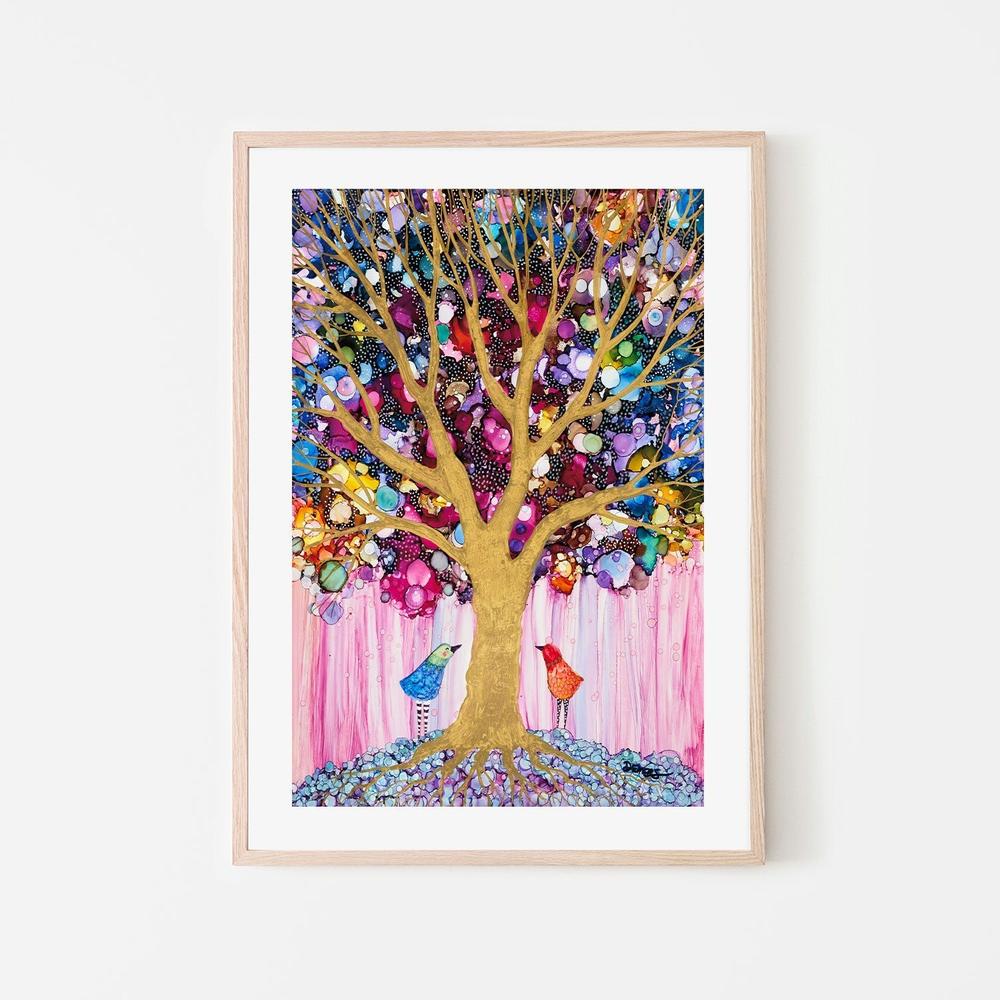 The Golden Tree Of Life , By Sylvie Demers |Wall Art Print Framed ...