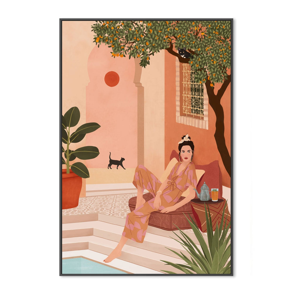 Under The Orange Tree,Wall Art Canvas Print, Poster,Range of Sizes