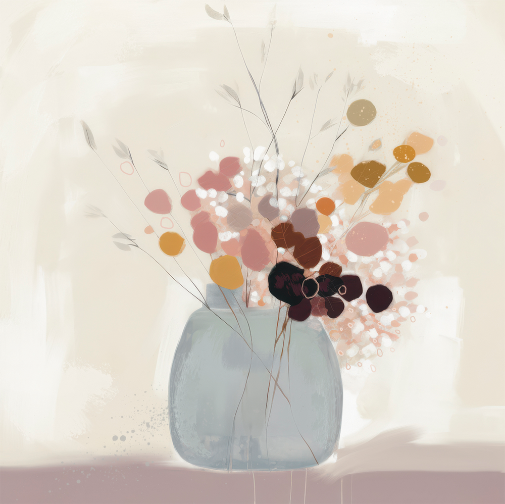 Whimsy Blooms |Wall Art Print Framed Canvas Poster