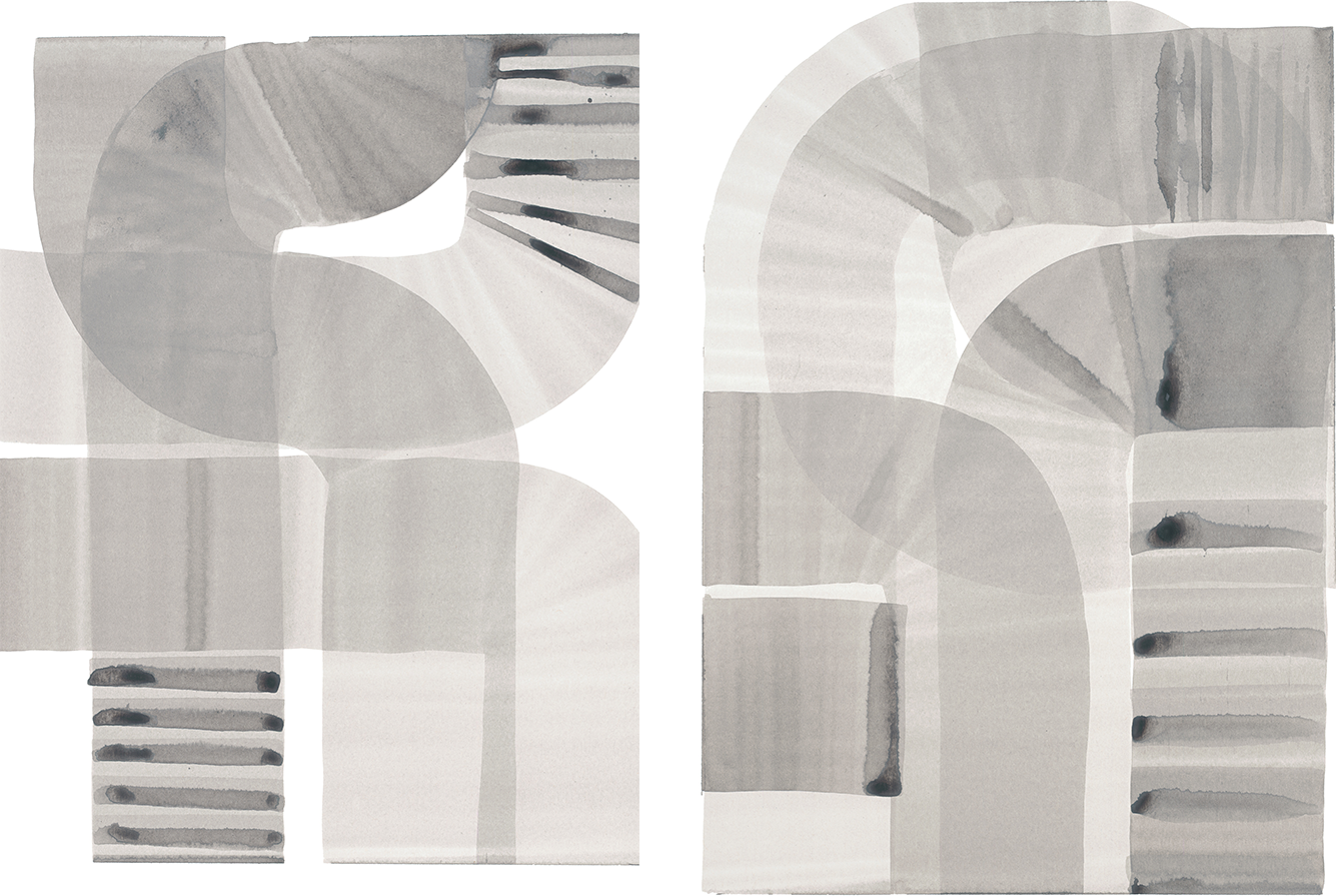 Wondering Pipe, Style A & D, Set Of 2 , By Megan Swartz,Wall Art