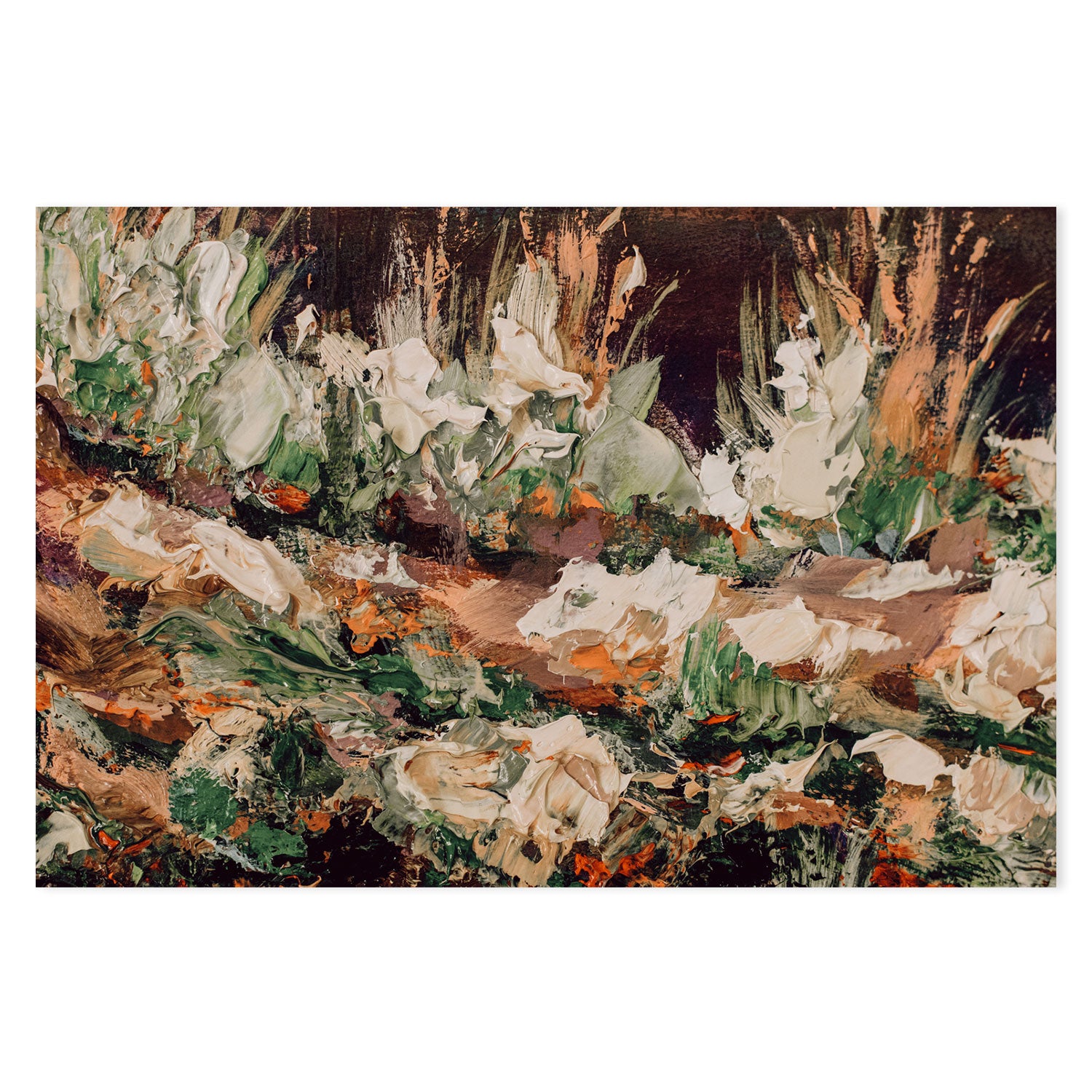 Canvas Painting, Earthy Madness, Style B, Hand-Painted Canvas, Framed