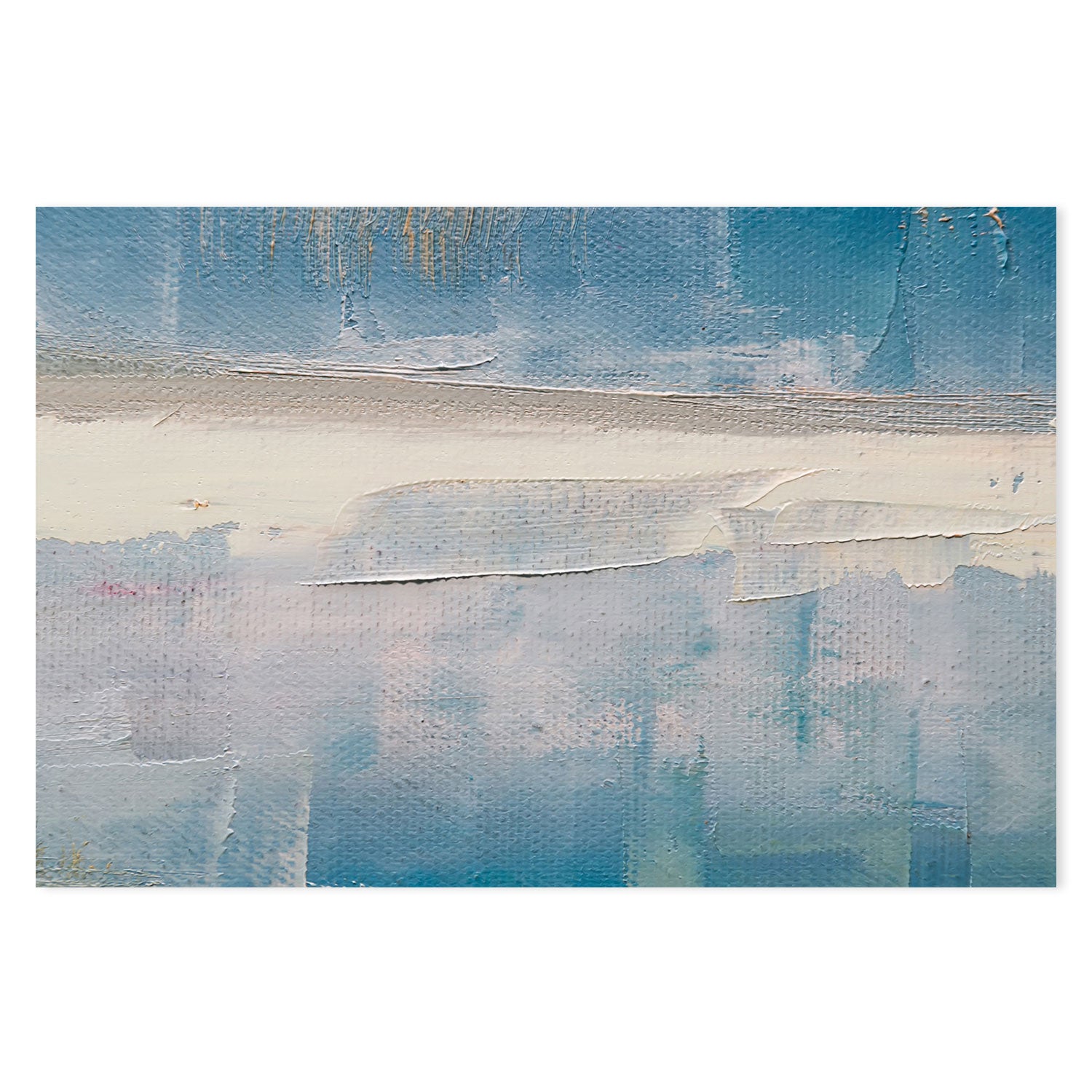 Canvas Painting, Washed Away, Hand-Painted Canvas, Framed Hand-painted