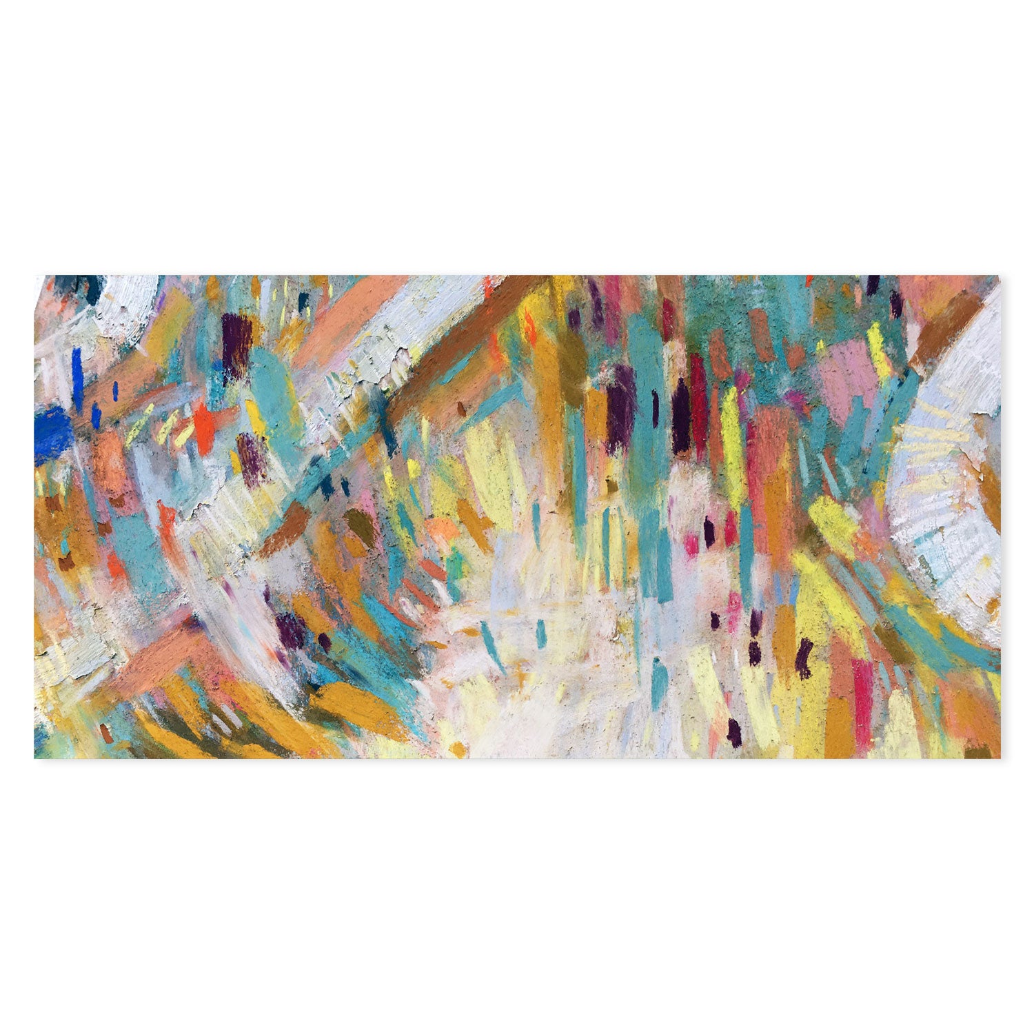 Canvas Painting, Scattered Colour, Hand-Painted Canvas, Framed