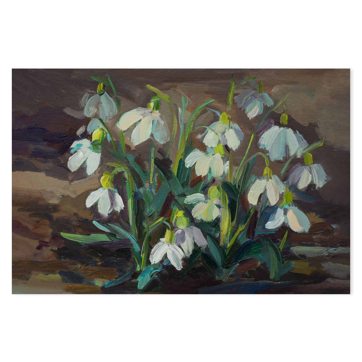Canvas Painting, Sad Tulips , Hand-painted Canvas, Framed Hand-painted