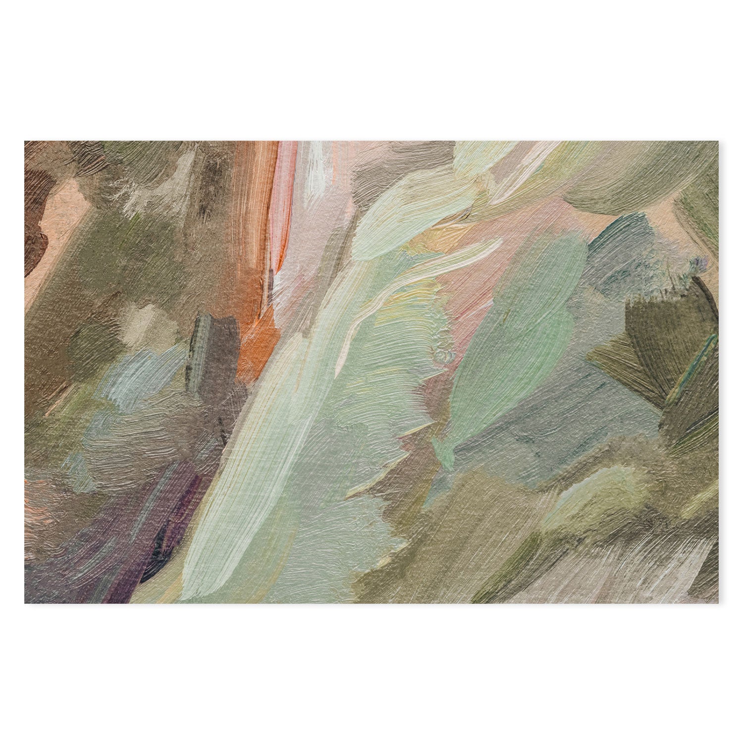 Canvas Painting, Muted Coloured Abstract , Hand-painted Canvas, Framed