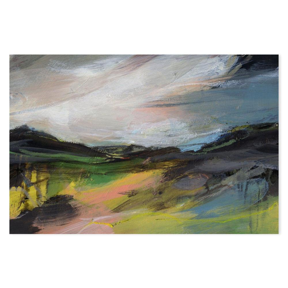 Canvas Painting, Over The Field , Hand-painted Canvas, Framed