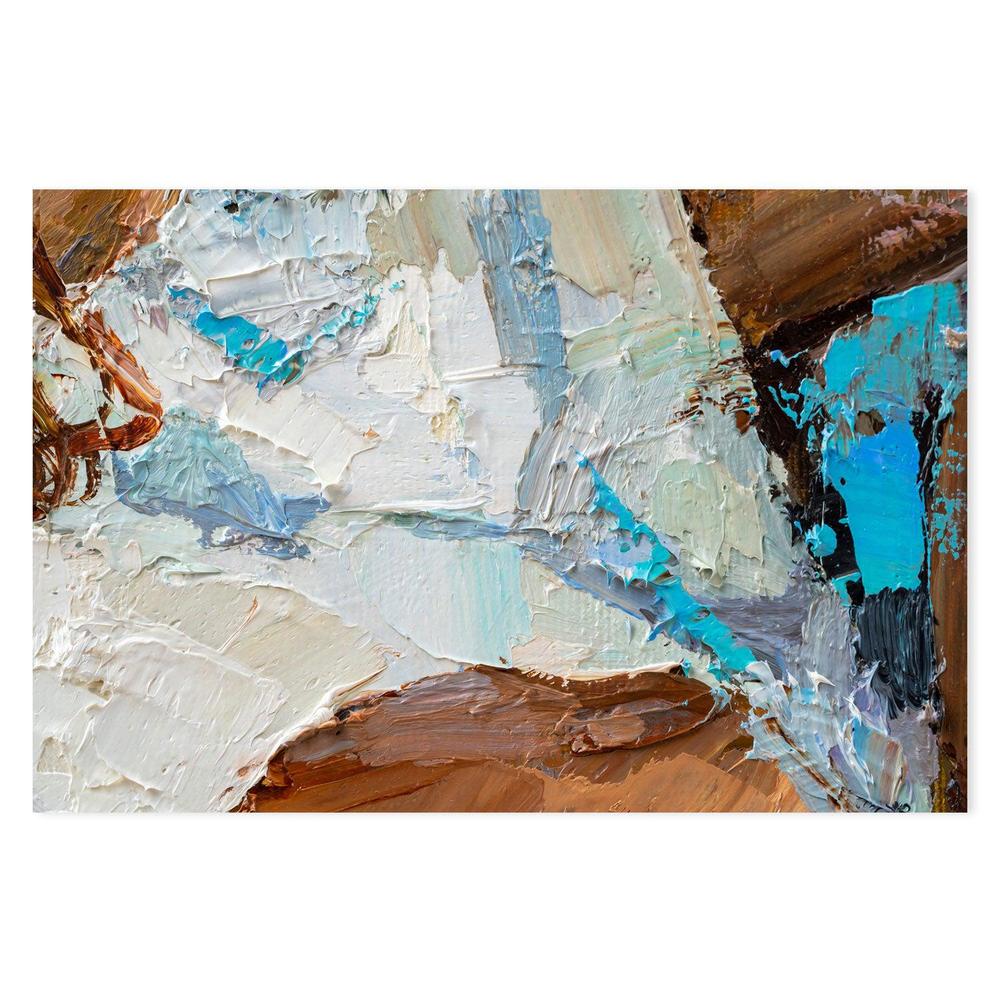 Canvas Painting, Water and Rust , Hand-painted Canvas, Framed