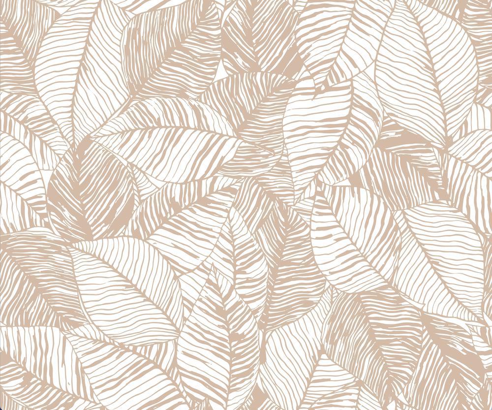 Neutral Palm Leaves Eco-friendly Peel & Stick removable wallpaper