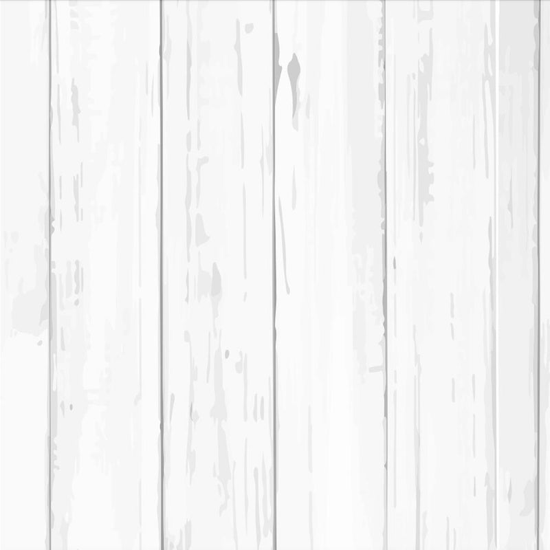 White Wood Panel Wallpaper Eco-friendly Peel & Stick removable
